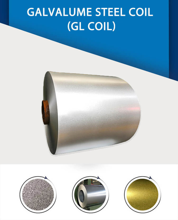 AZ30-180g/M2 Galvalume GL Coil Zincalume RoHS ISO9001 For Corrugated Sheets