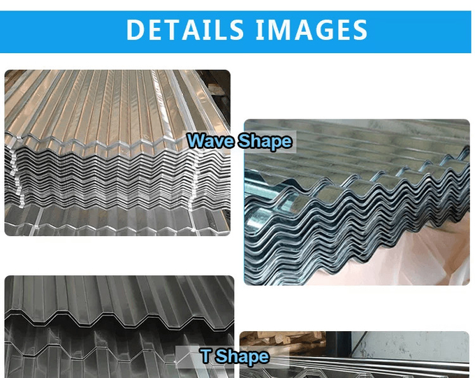 0.105-0.8mm Galvanized Iron Profile Sheets SGCC Corrugated Gi Sheet Roof