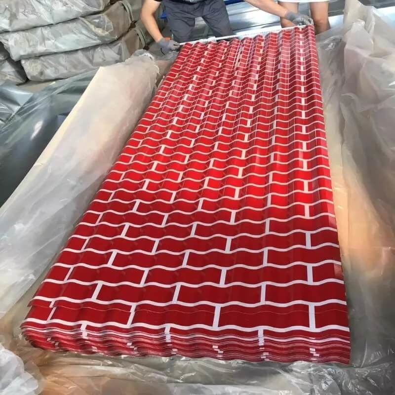 Red DX51D Colour Coated Tin Sheet JIS Color Coated Galvalume For ...